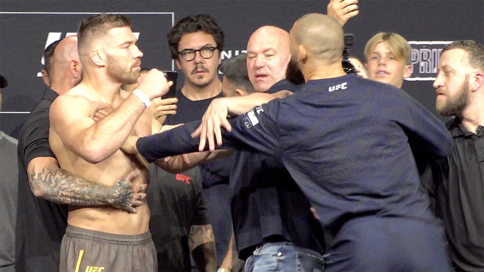 Things get heated at UFC 319 face-offs | Video - MMA Weekly