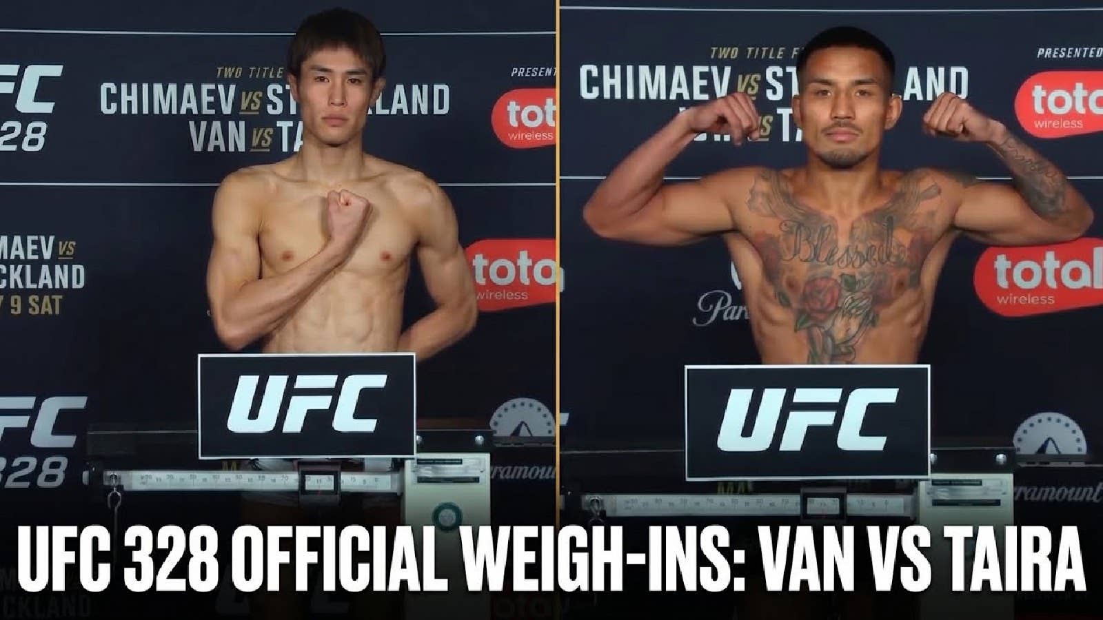 UFC 328 co-main event weigh-in video: Joshua Van vs. Tatsuro Taira ...
