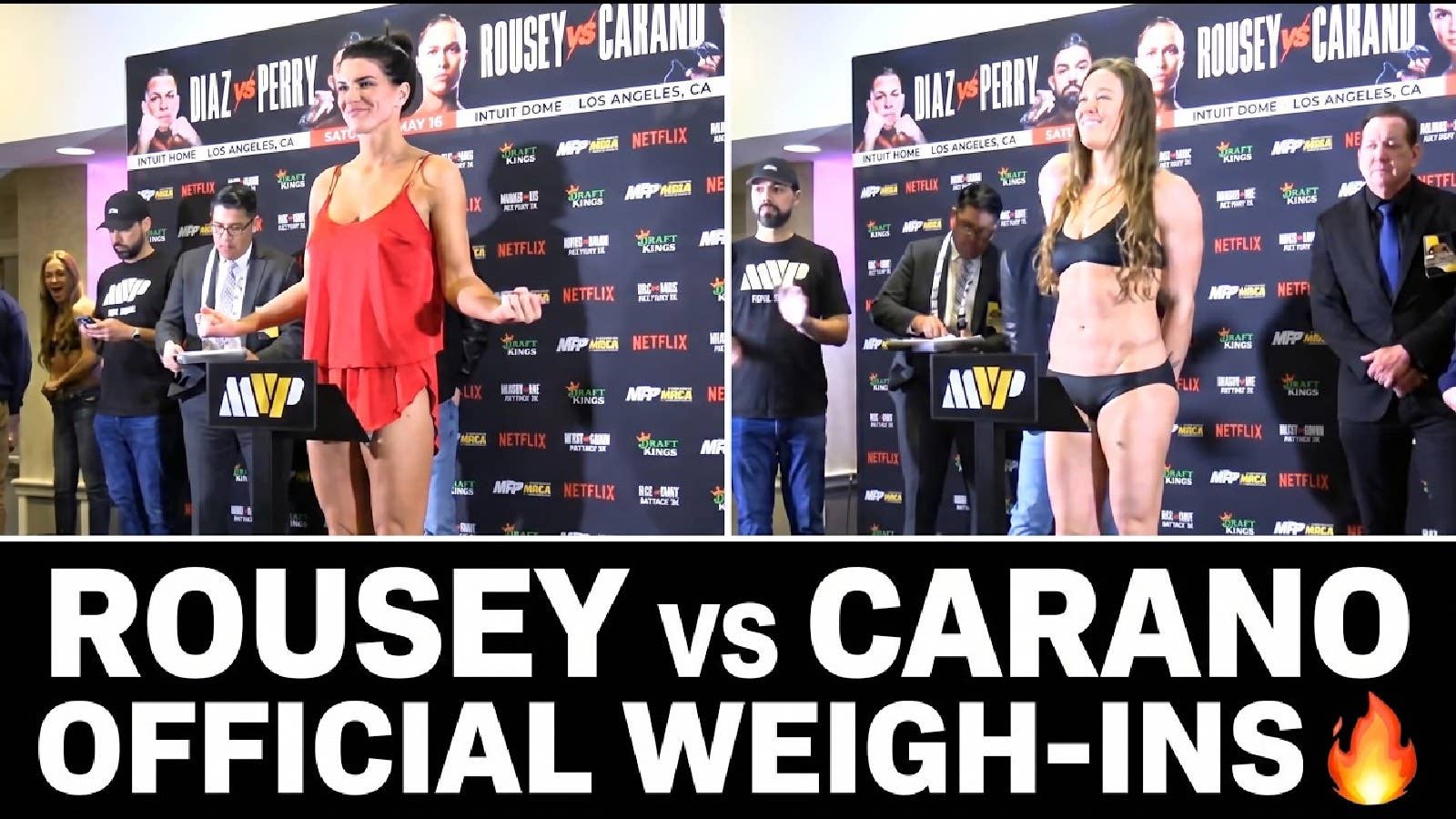 Mvp Mma Main Event Weigh In Video Ronda Rousey Vs Gina Carano Mma
