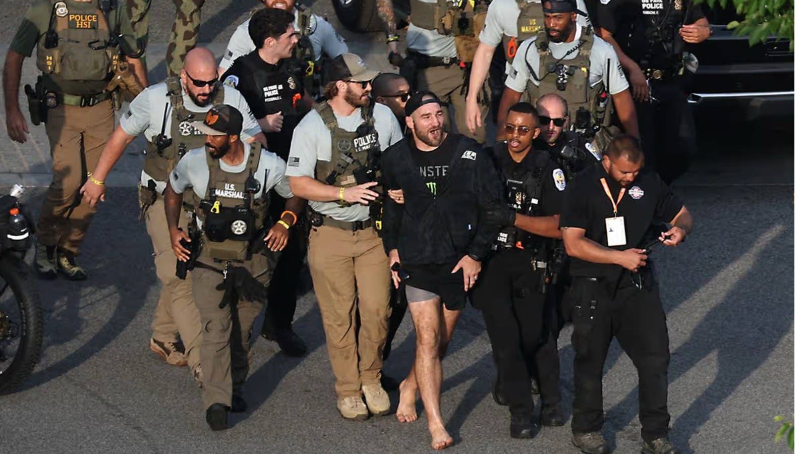 Sean Strickland escorted out of UFC Freedom 250 fan fest by police ...