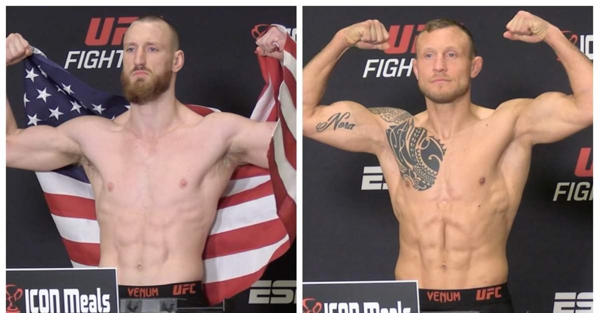 UFC Vegas 86 main event weigh-in video: Jack Hermansson vs. Joe Pyfer ...