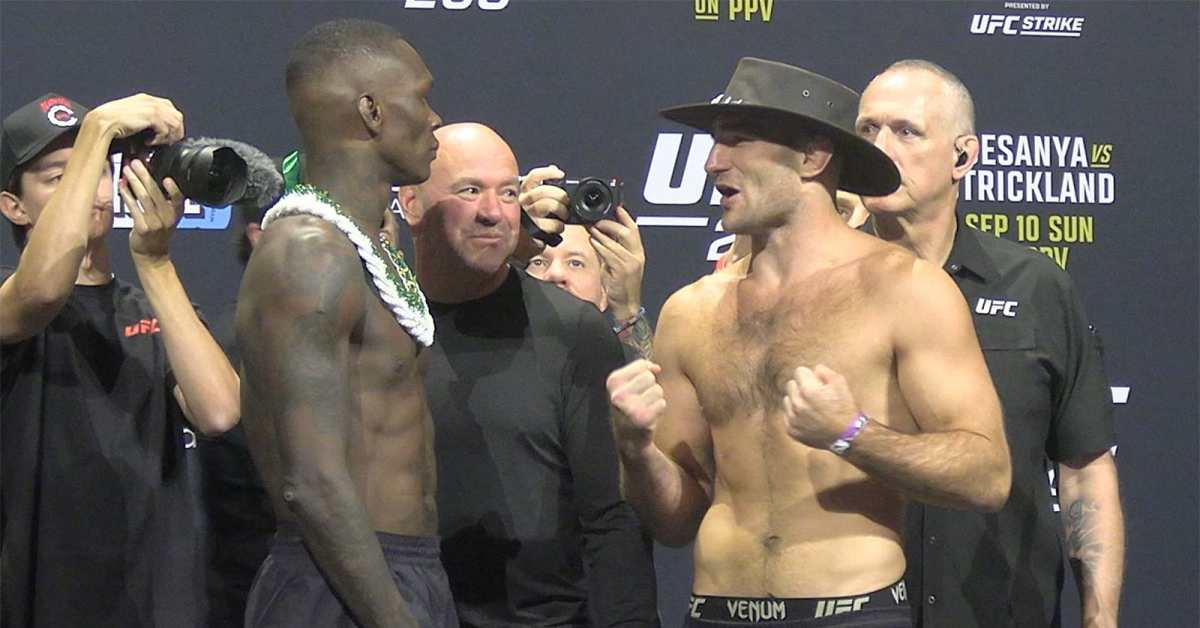 UFC 293 Ceremonial Weigh-Ins: Israel Adesanya vs Sean Strickland Video ...