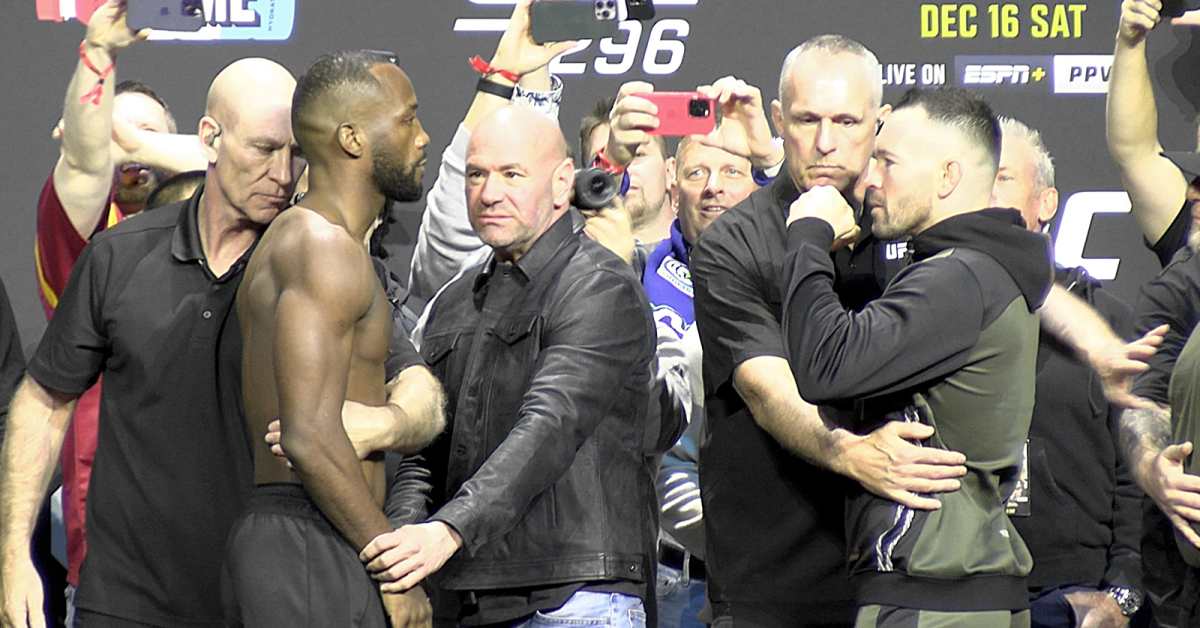 UFC 296 Ceremonial weigh-in Face-Off: Leon Edwards vs. Colby Covington ...