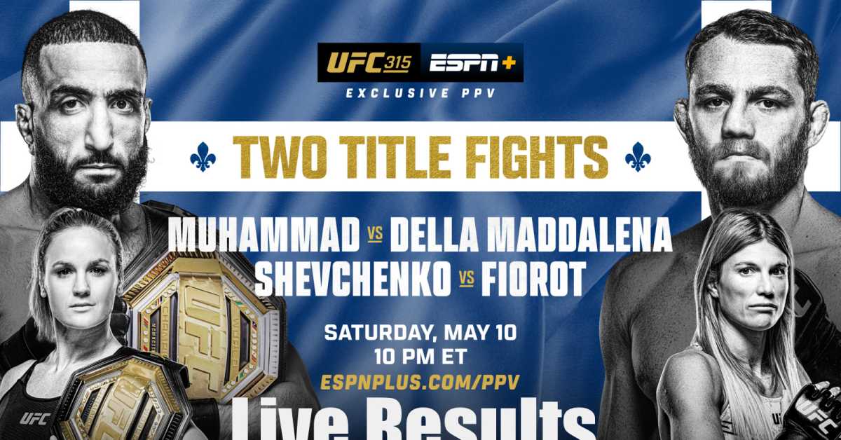 UFC 315: Muhammad vs. Della Maddalena Results - MMAWeekly.com | UFC and ...