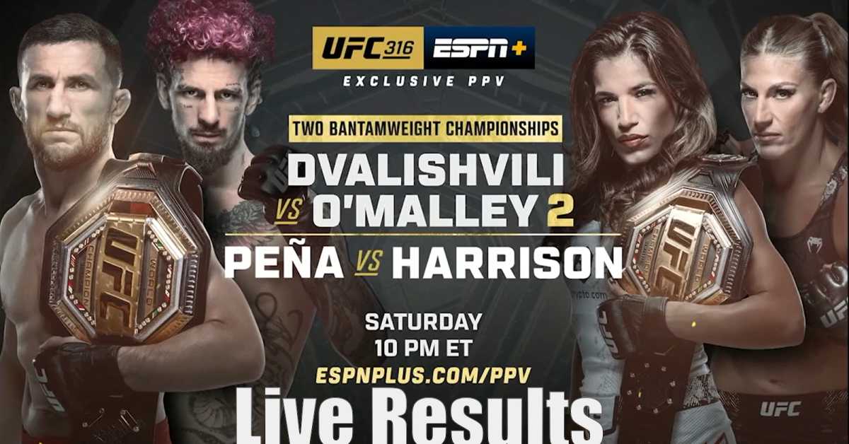 UFC 316: Dvalishvili vs. O'Malley 2 Results - MMAWeekly.com | UFC and ...