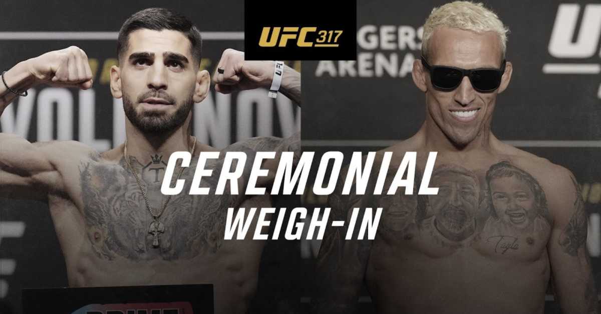 UFC 317: Topuria vs. Oliveira Ceremonial Weigh-in Video - MMAWeekly.com ...