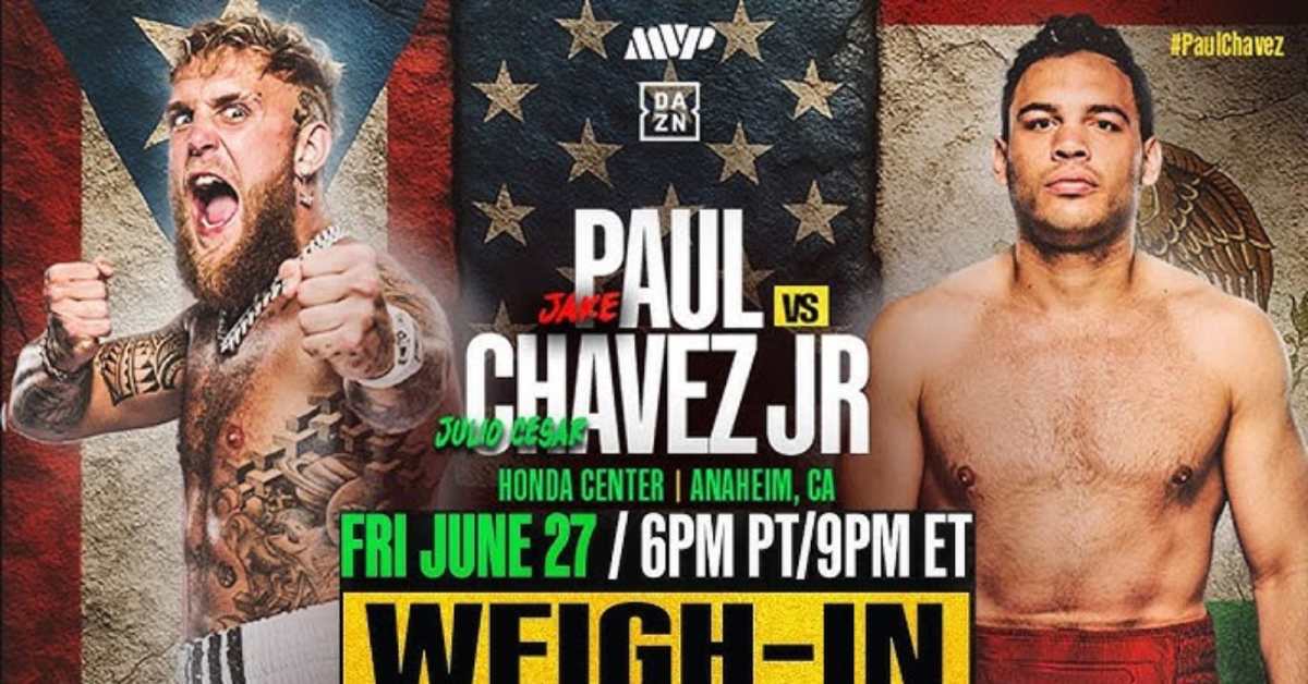 Jake Paul vs. Julio César Chávez Jr. Weigh-In Video - MMAWeekly.com ...