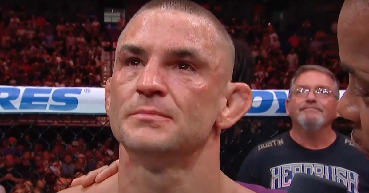 Watch Dustin Poirier's emotional UFC 318 Octagon Interview - MMAWeekly ...