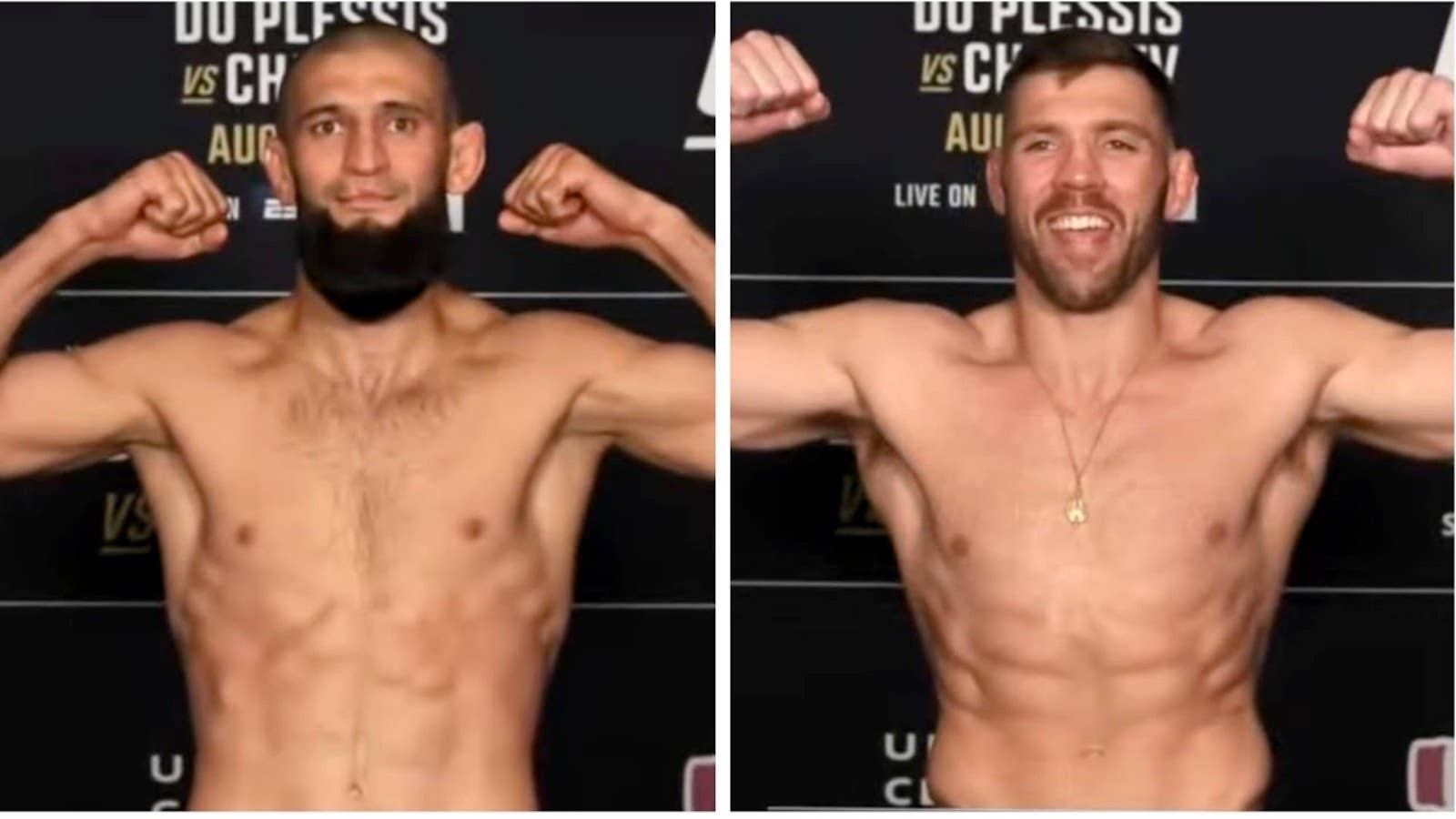 UFC 319 main event weigh-in video: Dricus Du Plessis vs. Khamzat ...