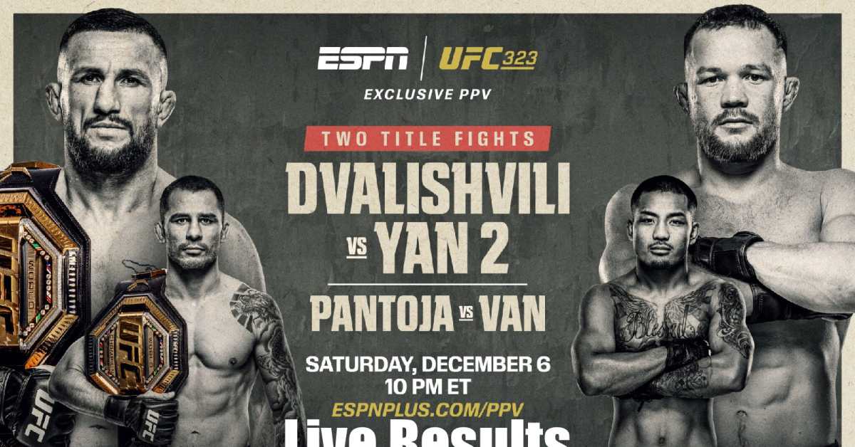 UFC 323: Dvalishvili vs. Yan 2 Live Results and Analytics - MMAWeekly ...
