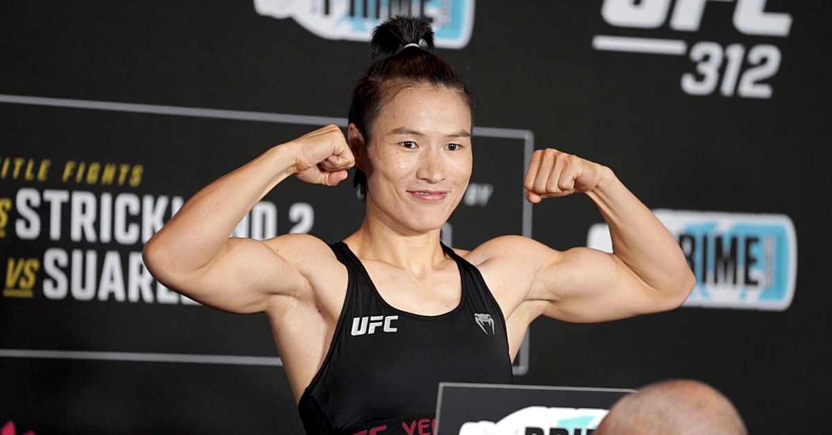 UFC 312 co-main event weigh-in video: Zhang Weili vs. Tatiana Suarez ...