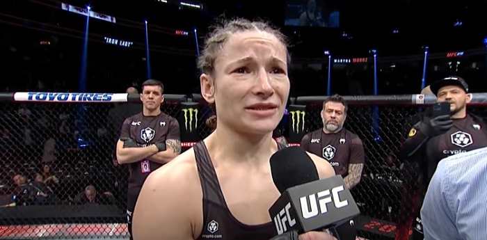 Ukraine's Maryna Moroz gives emotional interview following UFC 272 win ...