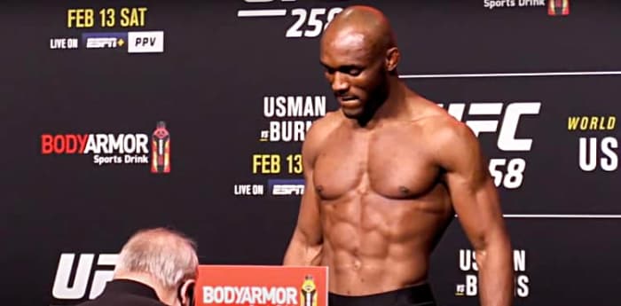 Champ Kamaru Usman de-masks to make weight for UFC 258 - MMAWeekly.com ...