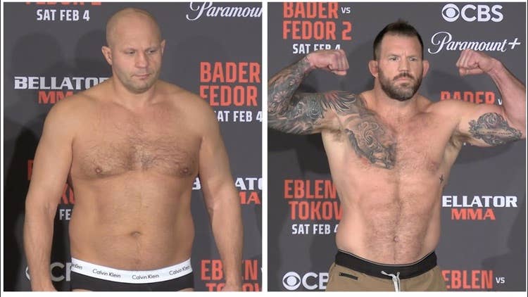 Ryan Bader and Fedor Emelianenko Officially Weigh-in for Bellator 290 ...