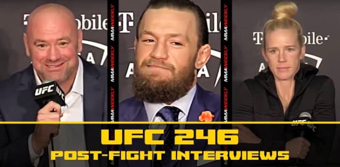 UFC 246 Post-Fight interview scrums: Conor McGregor, Dana White, Holly ...