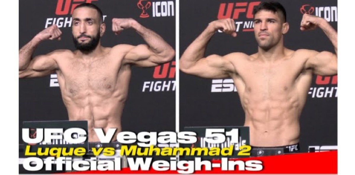 UFC Vegas 51 Weigh-in Video: Vicente Luque and Belal Muhammad ...