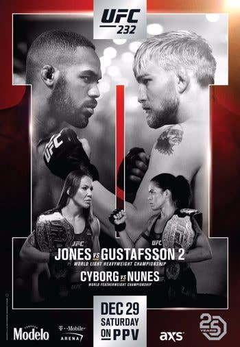 UFC 232: Jones vs. Gustafsson 2 Fight Card - MMAWeekly.com | UFC and ...