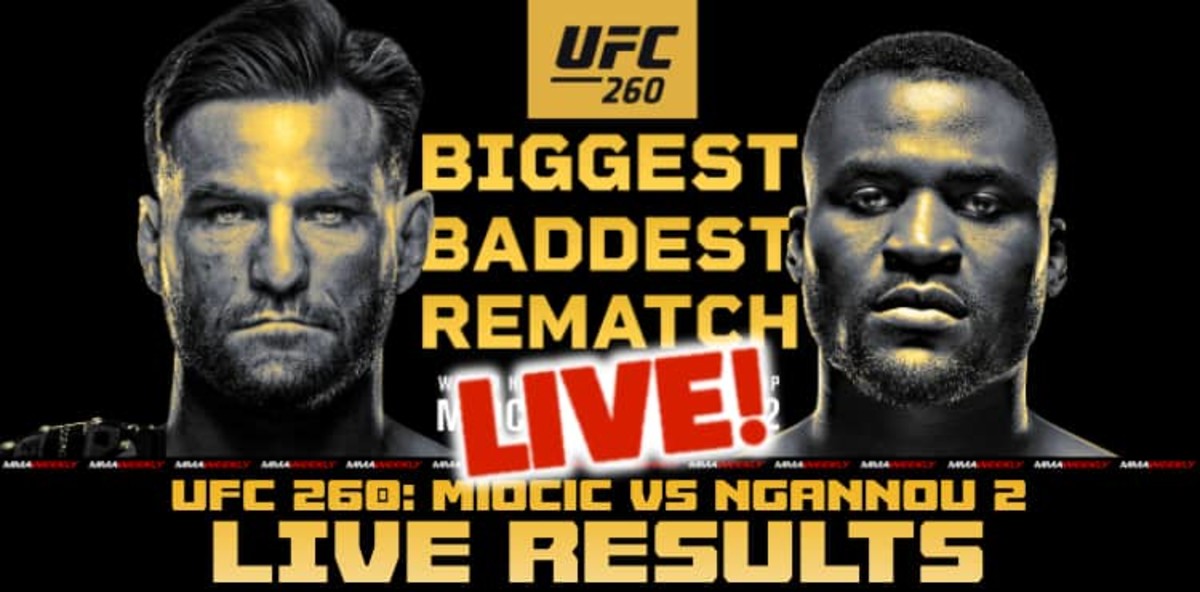 UFC 260 Live Results: Miocic vs. Ngannou - MMAWeekly.com | UFC and MMA ...
