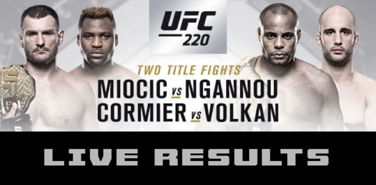 UFC 220: Miocic vs. Ngannou Full Results and Live Fight Stats ...