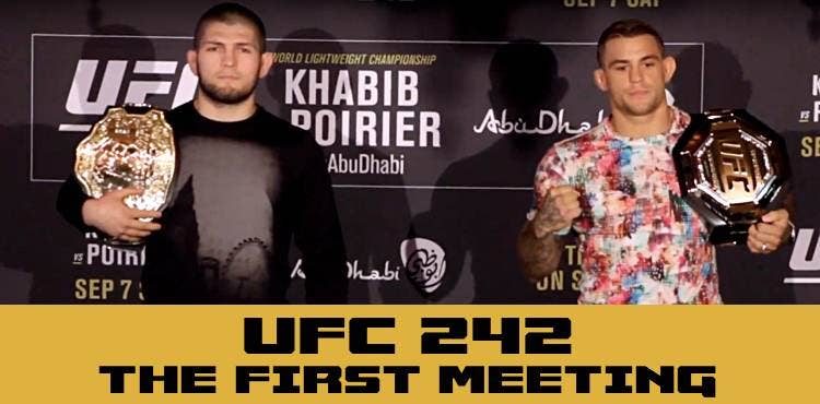 Khabib Nurmagomedov and Dustin Poirier face off for the first time (UFC ...