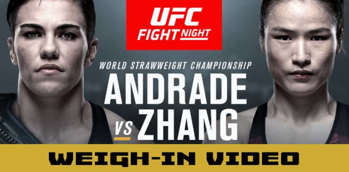UFC on ESPN+ 15: Andrade vs. Zhang weigh-in video - MMAWeekly.com | UFC ...
