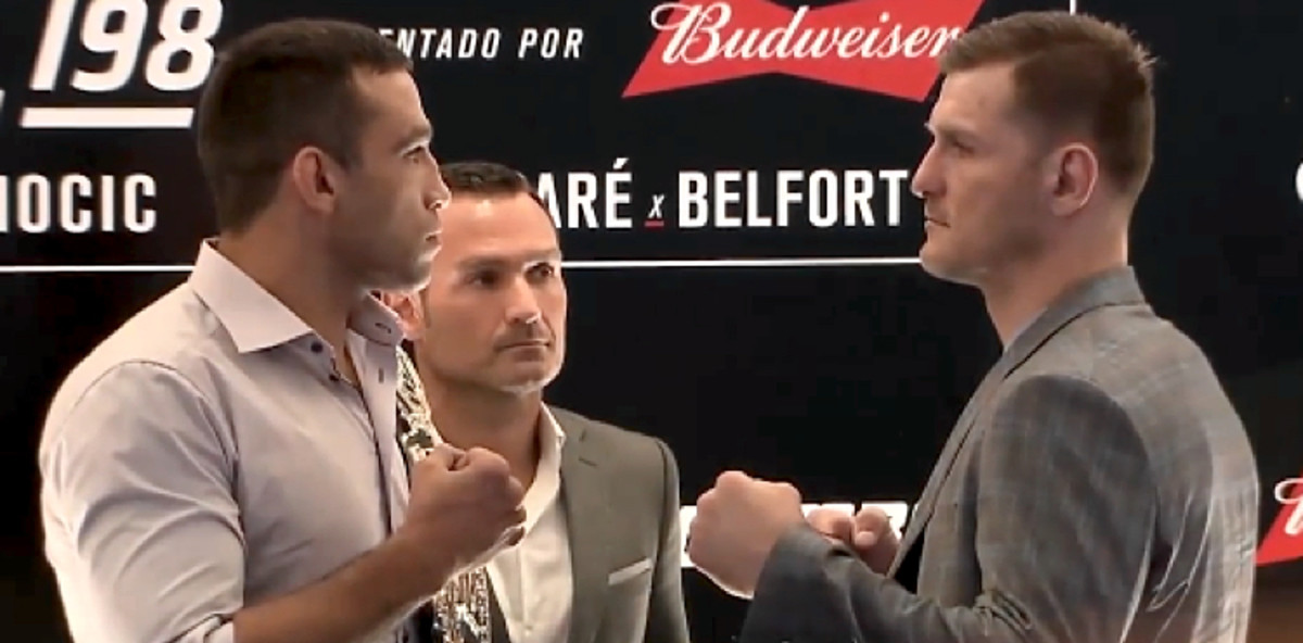 UFC 198: Werdum vs. Miocic Press Conference Face-Offs Video - MMAWeekly ...