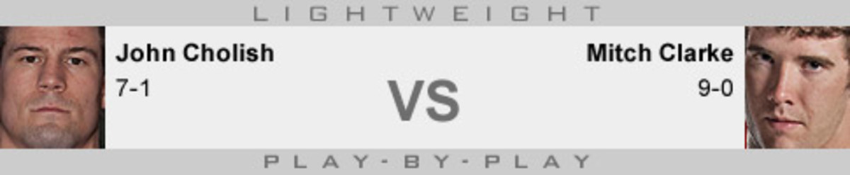UFC 140 Play-by-Play: John Cholish vs. Mitch Clarke - MMAWeekly.com ...