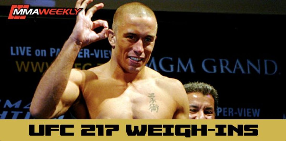 UFC 217: Bisping vs. St-Pierre Official Weigh-in Video - MMAWeekly.com ...