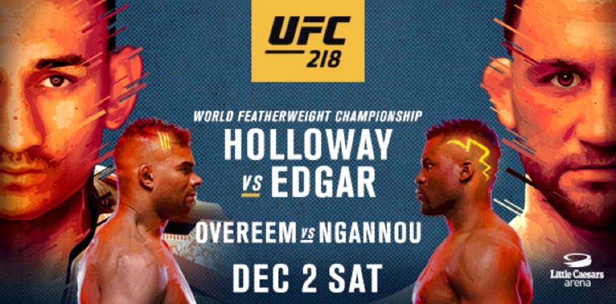 UFC 218: Holloway vs. Edgar Fight Poster Unveiled - MMAWeekly.com | UFC ...