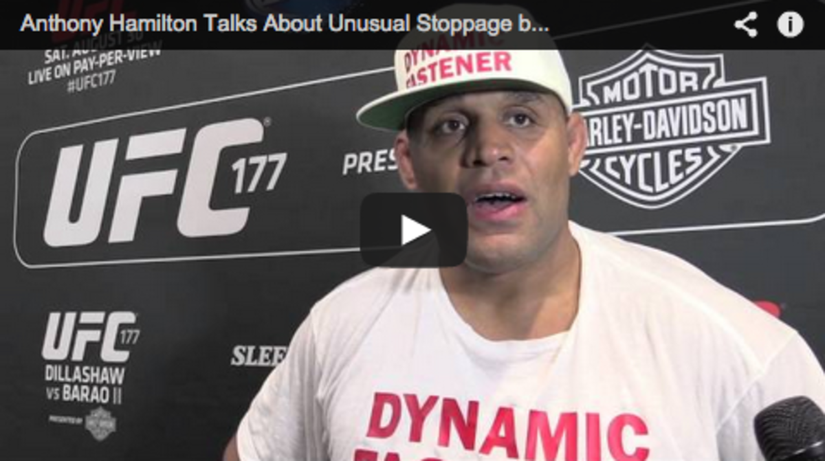UFC 177 Post-Fight Video: Anthony Hamilton Talks About Unusual Stoppage ...