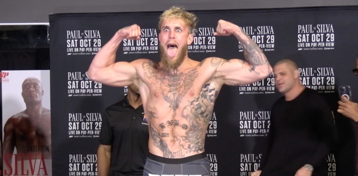 Jake Paul vs. Anderson Silva Officially Weigh-in | Video - MMAWeekly ...