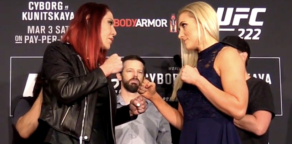 UFC 222 Face-Offs: Cris Cyborg vs Yana Kunitskaya (Media Day ...