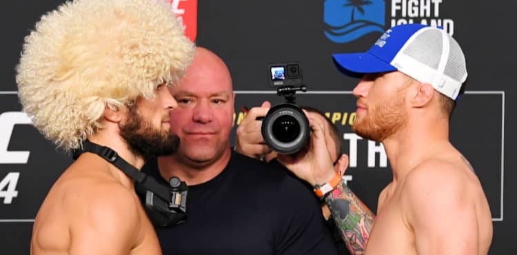 UFC 254: Khabib vs. Gaethje weigh-in face-offs video - MMAWeekly.com ...