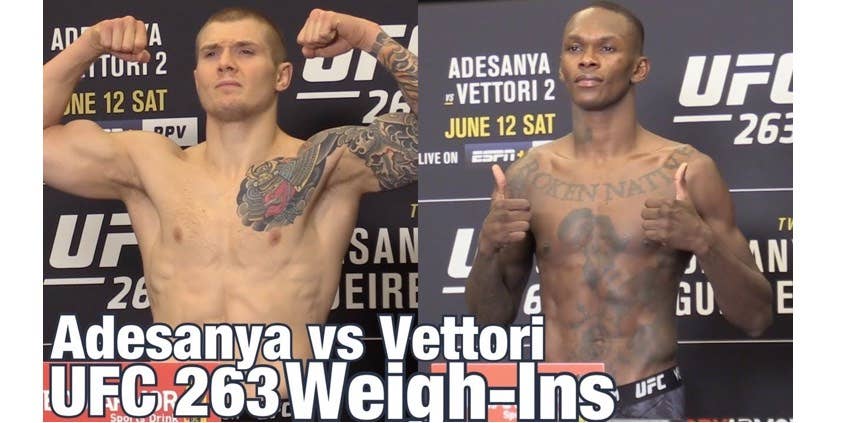 UFC 263 Weigh-ins: Israel Adesanya vs Marvin Vettori - MMAWeekly.com ...