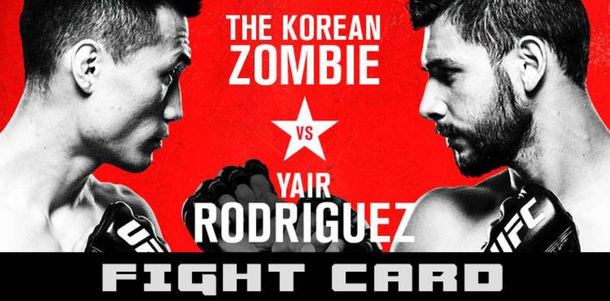 UFC Fight Night 139: Korean Zombie vs. Rodriguez Fight Card - MMAWeekly ...