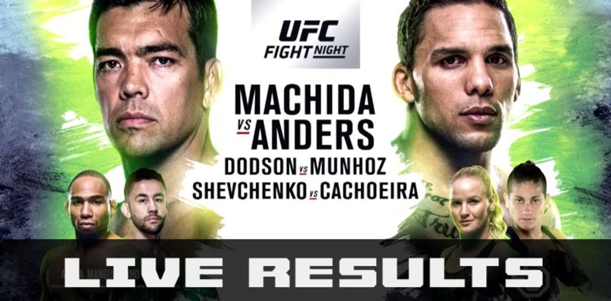 UFC Fight Night 125: Machida vs. Anders Full Results & Live Fight Stats ...