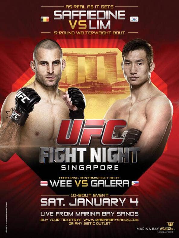 UFC Singapore: UFC Fight Night 34 - MMAWeekly.com | UFC and MMA News ...