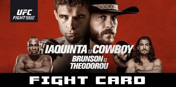 UFC on ESPN+ 9: Iaquinta vs. Cowboy Fight Card - MMAWeekly.com | UFC ...