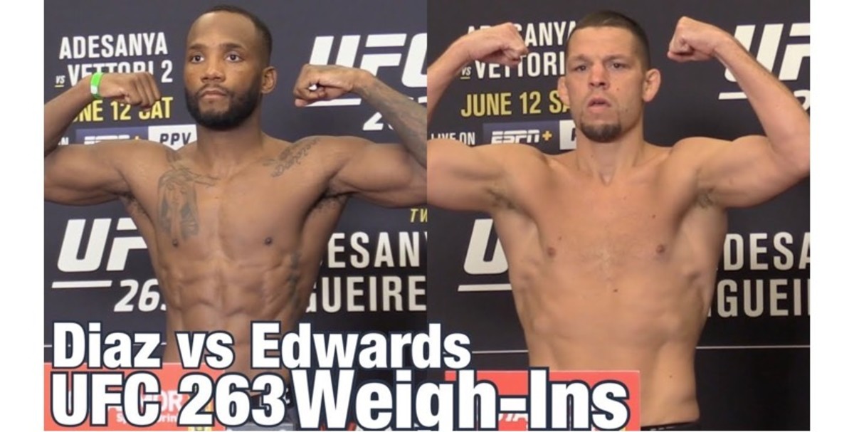 UFC 263 Weigh-Ins: Nate Diaz vs Leon Edwards | Official - MMAWeekly.com ...
