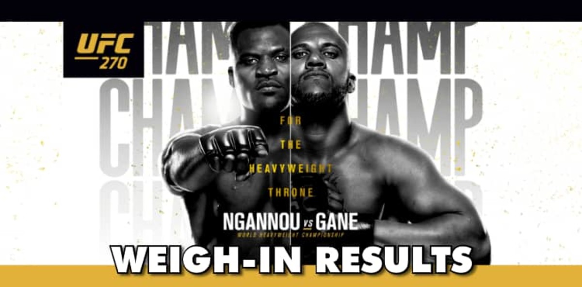 UFC 270 Official Weigh-in Results and Video: Both Title Fights ...