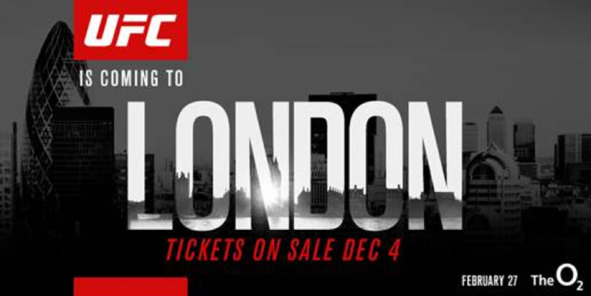 UFC Returns to London in 2016 with February Event - MMAWeekly.com | UFC ...