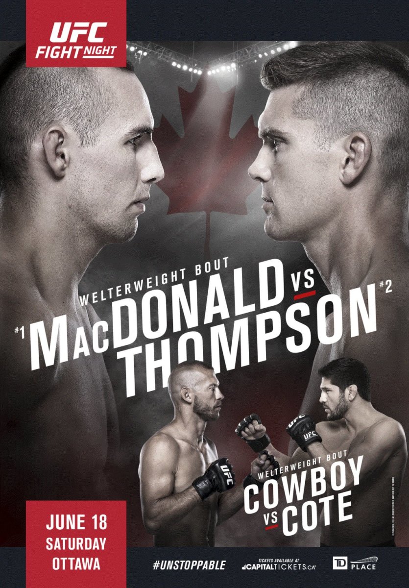 UFC Fight Night 89: MacDonald vs. Thompson Event Page and Fight Card ...