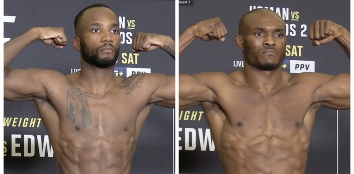 UFC 278 Main Event Weigh-in Video: Kamaru Usman vs. Leon Edwards 2 ...