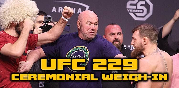 UFC 229: Khabib vs. McGregor Ceremonial Weigh-in Video - MMAWeekly.com ...