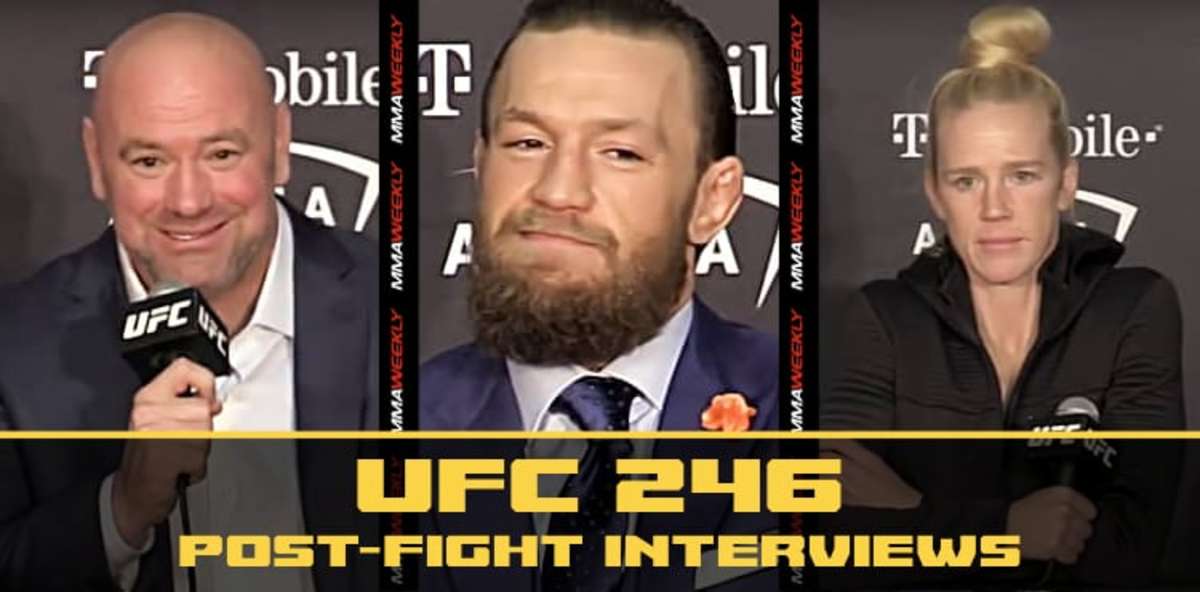 UFC 246 Post-Fight interview scrums: Conor McGregor, Dana White, Holly ...