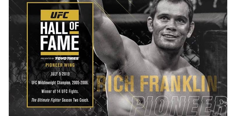 A look back at Rich Franklin's UFC Hall of Fame career - MMAWeekly.com ...