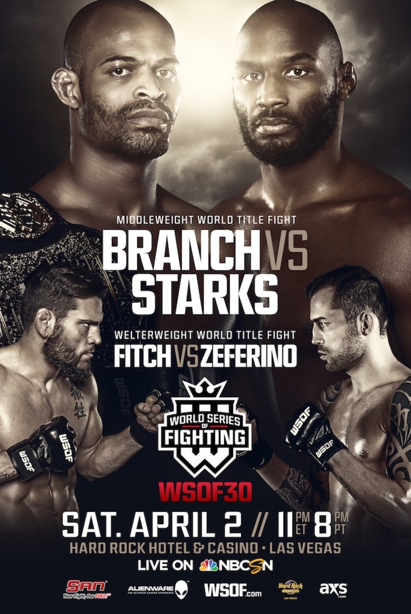 WSOF 30: Branch vs. Stark Set with Two Title Fights - MMAWeekly.com ...