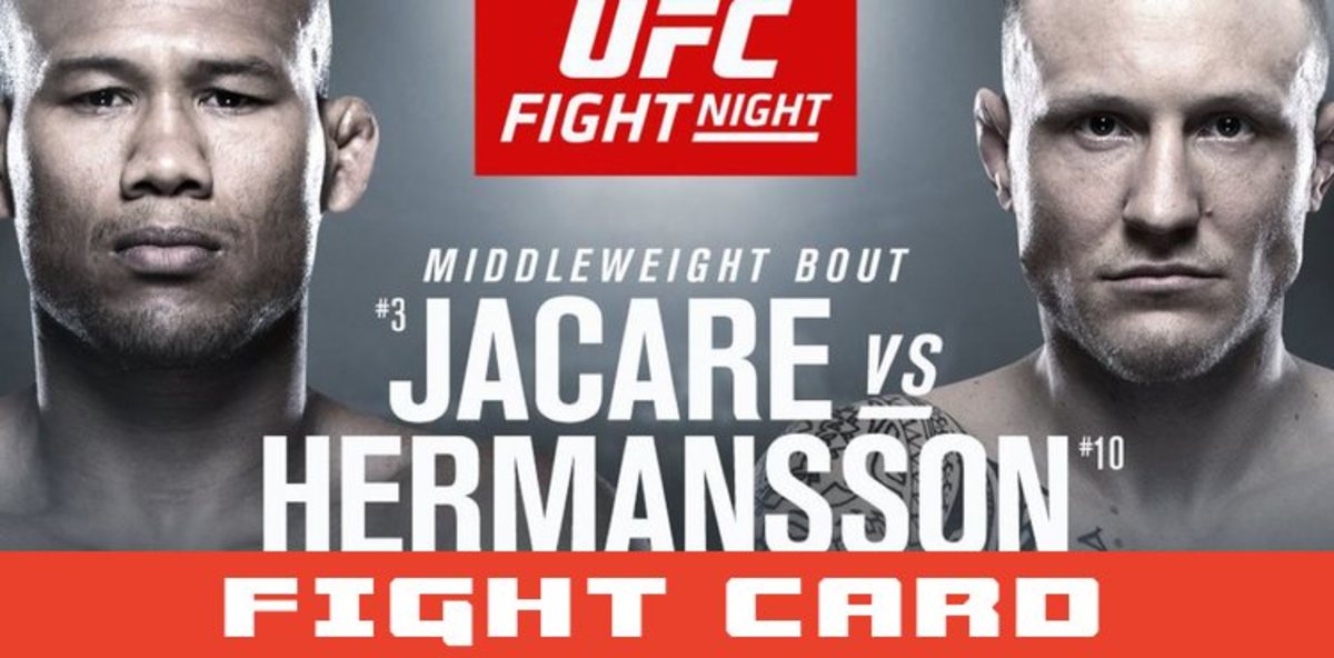 UFC on ESPN+ 8: Jacare vs. Hermansson Fight Card and Event Information ...