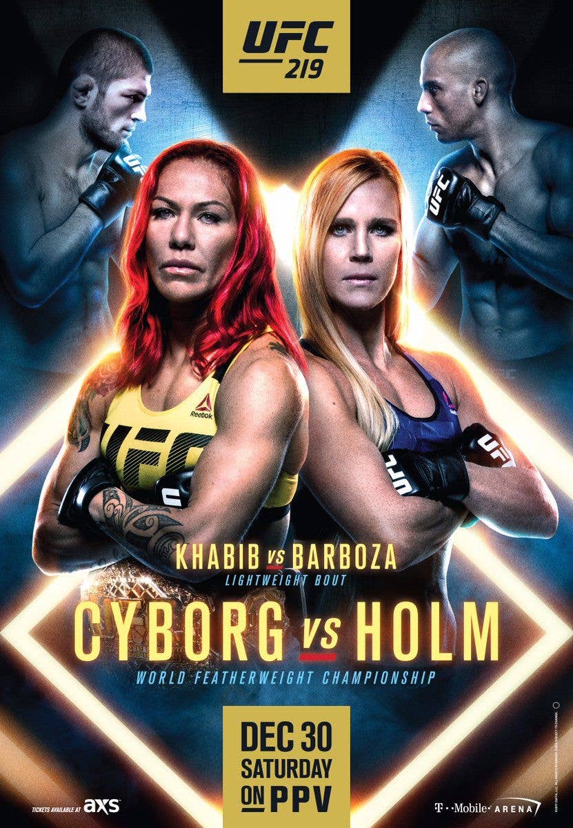 Get a First Look at the Official UFC 219: Cris Cyborg vs. Holly Holm ...