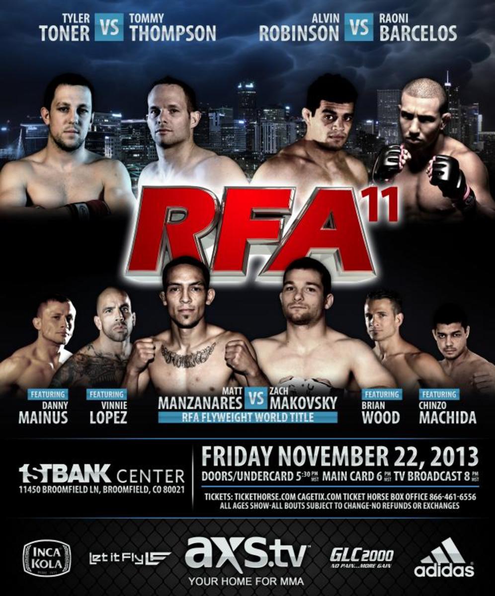 RFA Returns to Denver for Matt Manzanares vs. Zach Makovsky Flyweight ...